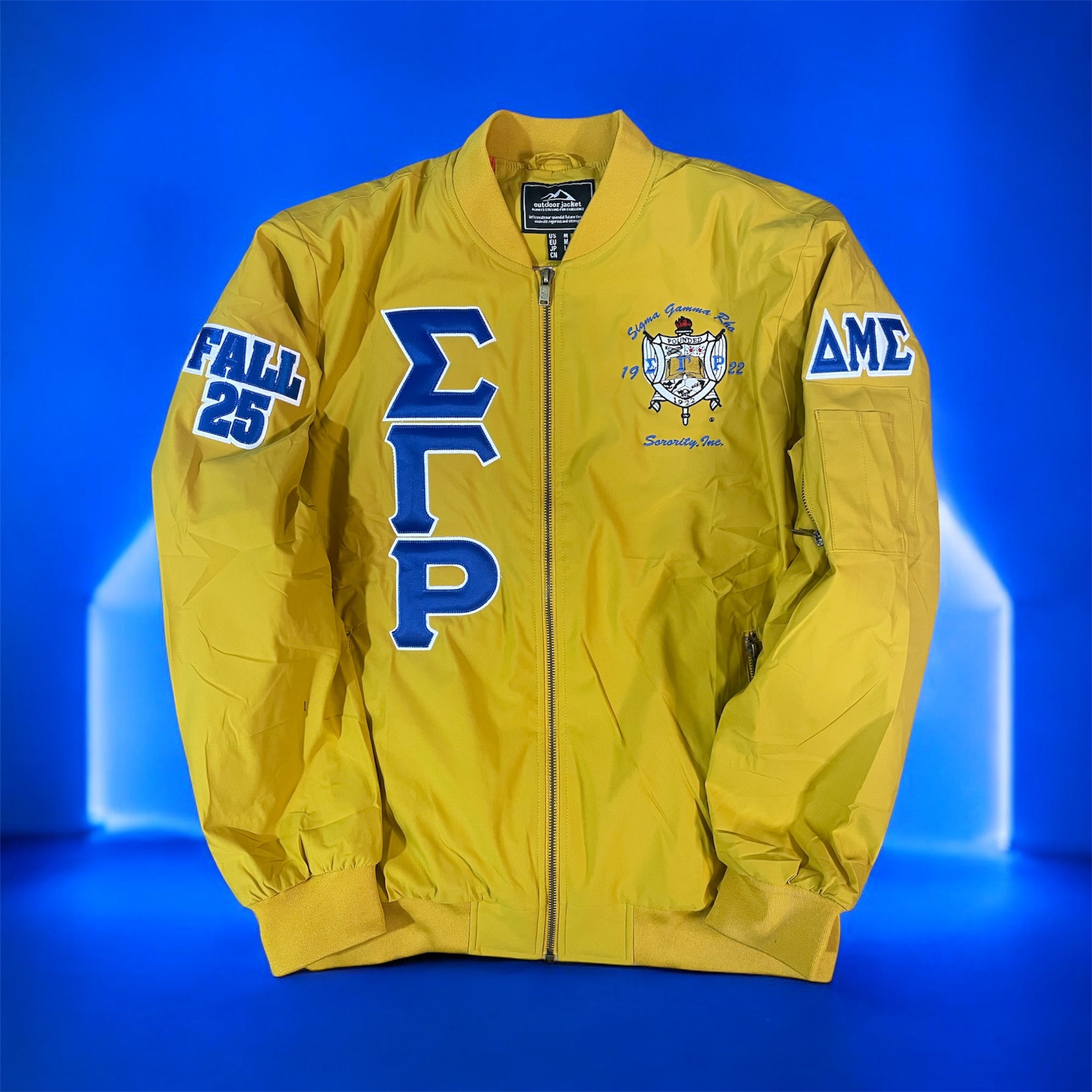 CUSTOM FLIGHT JACKET with Letters and Shield – KandA Customz